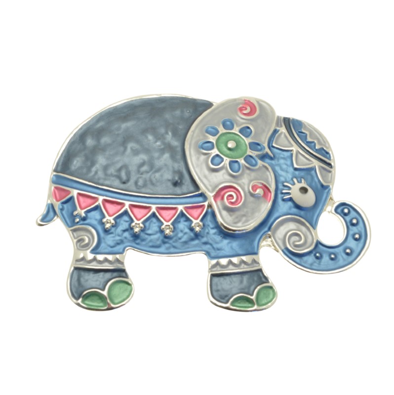 Blue Elephant Magnetic Brooch - Miss Milly